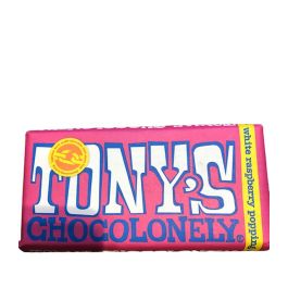 Tony's White Raspberry Popping Candy chocolate Bar